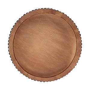Creekview Home Emporium Rustic Wood Tray Centerpiece Tray - 16in Large Decorative Round Wooden Tray for Decor or Serving