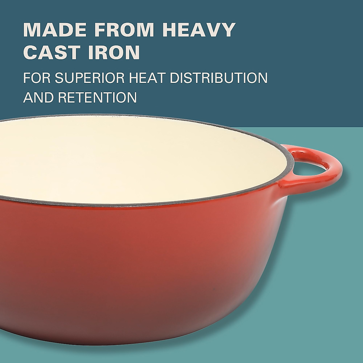 Gibson Home Addlestone 2.65 Quart Enamel Cast Iron Dutch Oven - Red