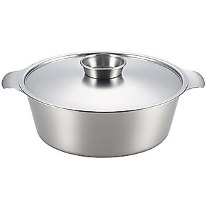 Yoshikawa SJ1678 Luxury Stainless Steel Shabu Pot, 10.2 inches (26 cm)