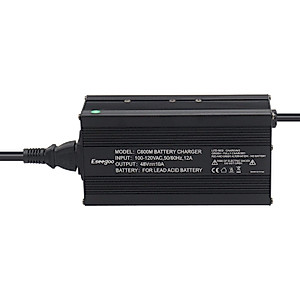 Eseegoo 48 Volt 10 AMP Battery Charger Compatible with Club Car for 48 Volt Golf Carts with 3 Pin Round Plug