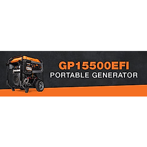 Generac 7705 GP15500EFI 15,500-Watt Gas-Powered Electric-Start Portable Generator with Cosense & EFI Engine, Transfer Switch Compatible