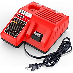 Multil Volatage Rapid Battery Charger - Replacement for Milwaukee M12-M18 Power Tool Lithium Battery 48-11-2412 48-11-2401 48-11-2440 48-11-1862 48-11-1850 48-59-1812 48-11-2420 48-11-1815