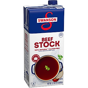 Swanson 100% Natural, Gluten-Free Beef Stock, 32 Oz Carton