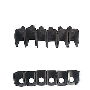 Generic Iron Bat Wing Hinges, Brackets - 6 Pairs, Male + Female, Weld-on, Unfinished, Gray