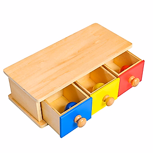 Kghios Montessori Box Bins Infant Toys Materials for Toddlers Babies 6-12 Months - 1-2 Year Old Babies 18 Months Materials Educational Tools Preschool Early Learning Wooden Toys