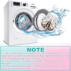 XPCARE Washable Female Dog Diapers, 2 Packs Reusable Doggie Diapers Absorbent Dog Diapers Female Leak-Proof Puppy Diapers Female Dogs for Heat Incontinence and Puppy Training (Large)