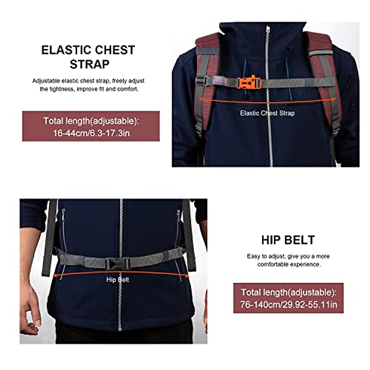 MOUNTAINTOP Hiking Backpack 35L Travel Backpack Lightweight Daypack for Men&Women Outdoor Camping