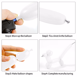 260 Balloons, 50pcs Long Balloons, White 260 Balloons, Long Balloons for Balloon Arch, Balloon Animals Kit, Balloons for Balloon Animals, Long Balloons Twisting Balloons