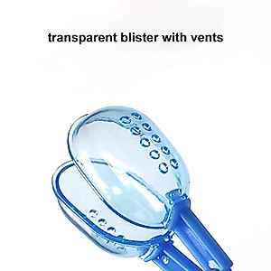 Zerodis Reptile Feeding Clamp Poop Tongs Reptile Feeding Tool Reptile Poop Scoop with Vents for Tortoise Lizard Spider (Blue)