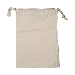 gvhhol Cotton Muslin Bags, Reusable Mesh Bags with Drawstring 100% Cotton White for Store Spices, Crafts, Soap or Slag Filtration, Soaking Medicinal Liquor(22x28cm)