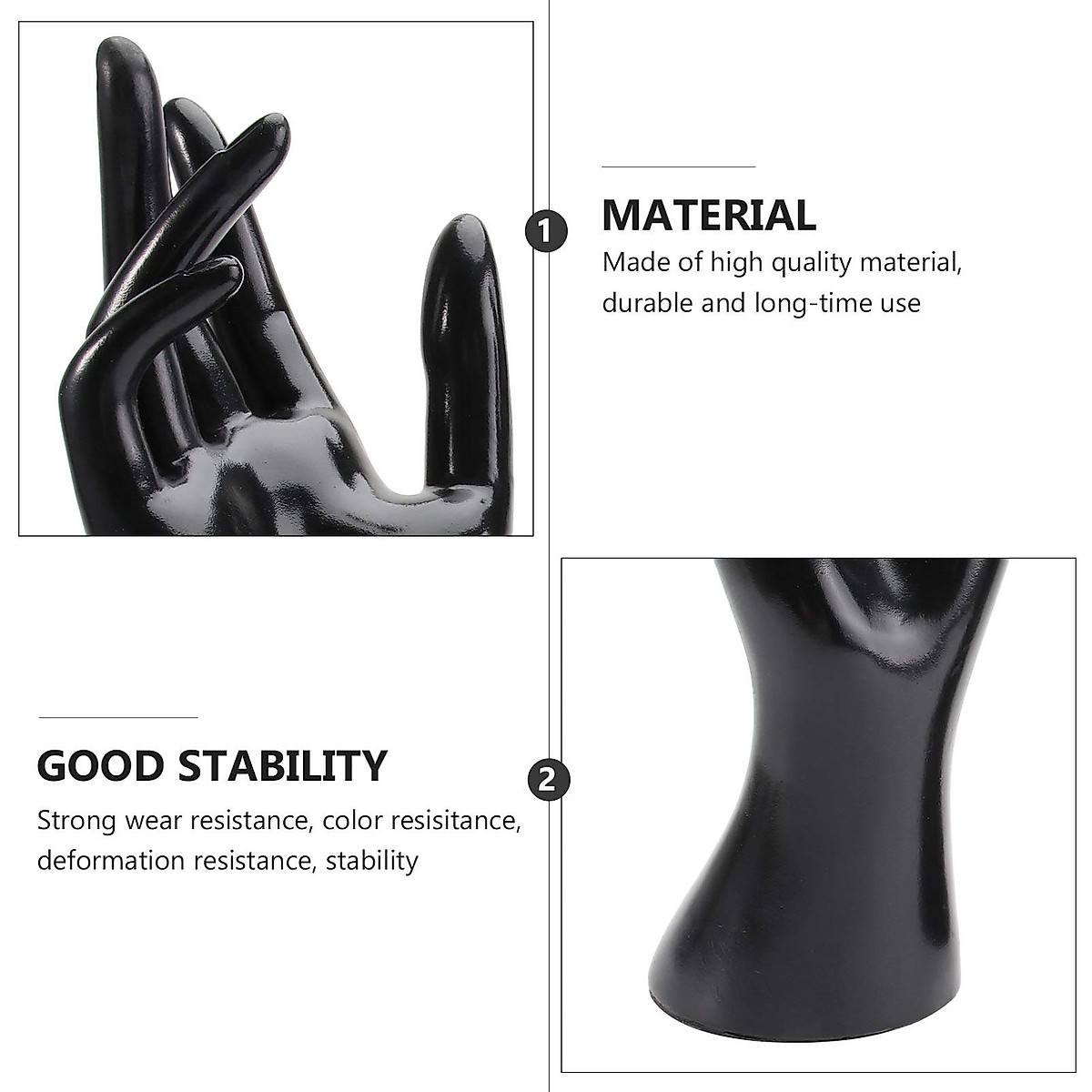 Cabilock 2pcs Necklace Rings Ring Tray Mannequin Hand Form Bracelet Ring Stand Cone Ring Holder Creative Display Stand Jewelry Display Rack Jewelry Organizer Model Bracket Props Desktop