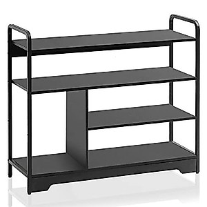 Vagusicc Shoe Rack, 4-Tier Wood Shoe Organizer, Shoe Shelf with Boots Storage 32.5 '', Sturdy Shoe Organizer, for Hallway Front Door, Entryway, Closet, Dorm Room, Industrial