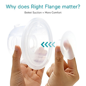 Paruu R12 Flange Insert 19mm, Original Breast Pump Parts, Wearable Breast Pump Replacement Accessories, 2 Pack