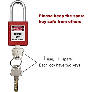 Lockout Tagout Locks, Safety Padlocks, Loto Locks Keyed Differently Lock Out Tag Out Device Plastic