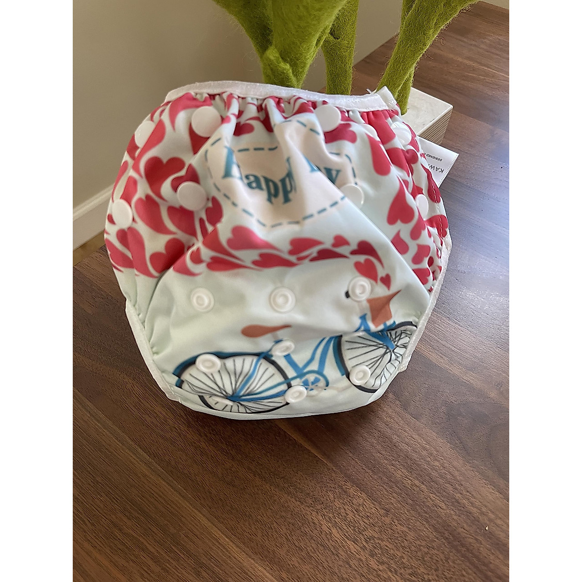 KaWaii Baby Swim Cloth Diapers, Washable Reusable One Size Adjustable to Fits 10-40 lbs Boy & Girl Baby Shower Gifts Swimming Lessons 3-Pack #2