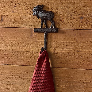 Park Designs Cast Moose Single Hook - Burl - Set of 2