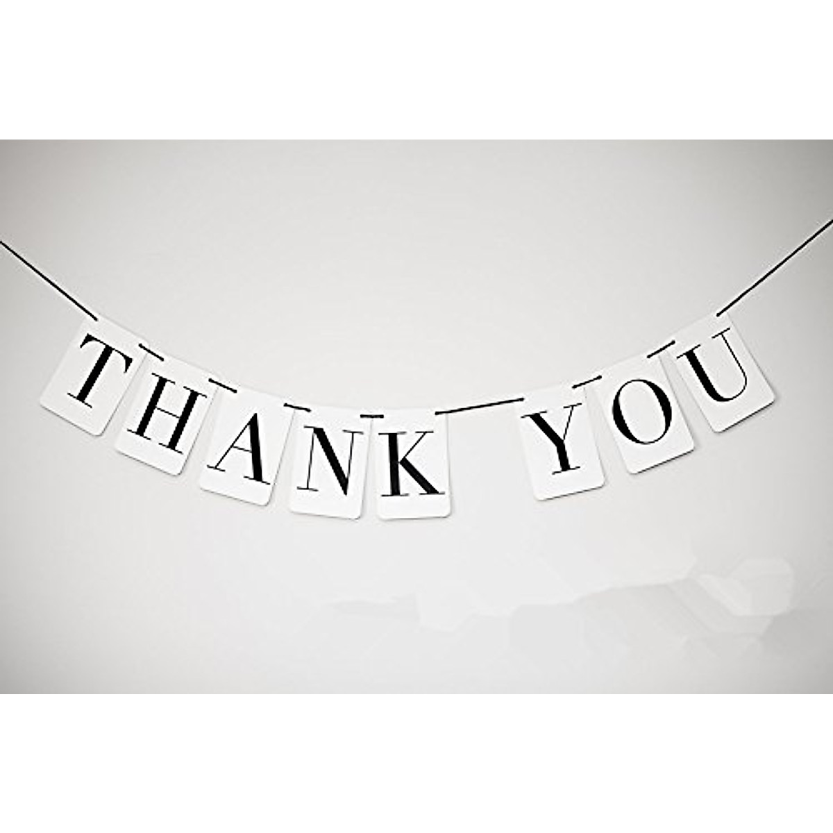 MXXGMYJ MagicW Thank You Banner Cards Baby Shower Bunting Wedding Banner Wedding Party Banner Garland Sign Photo Props Hanging Decor Wedding Party Decoration