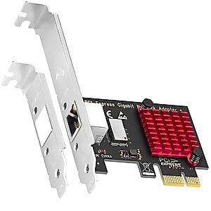 GLOTRENDS LE8111H Gigabit PCIe Ethernet Network Card, RTL8111H Chip, RJ45 LAN Port, PCIe X1 Installation