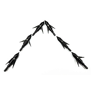 GPP 6PK 150gr Black Hunting 2 Blades Broadheads Arrowhead Bowfishing Arrow Tips