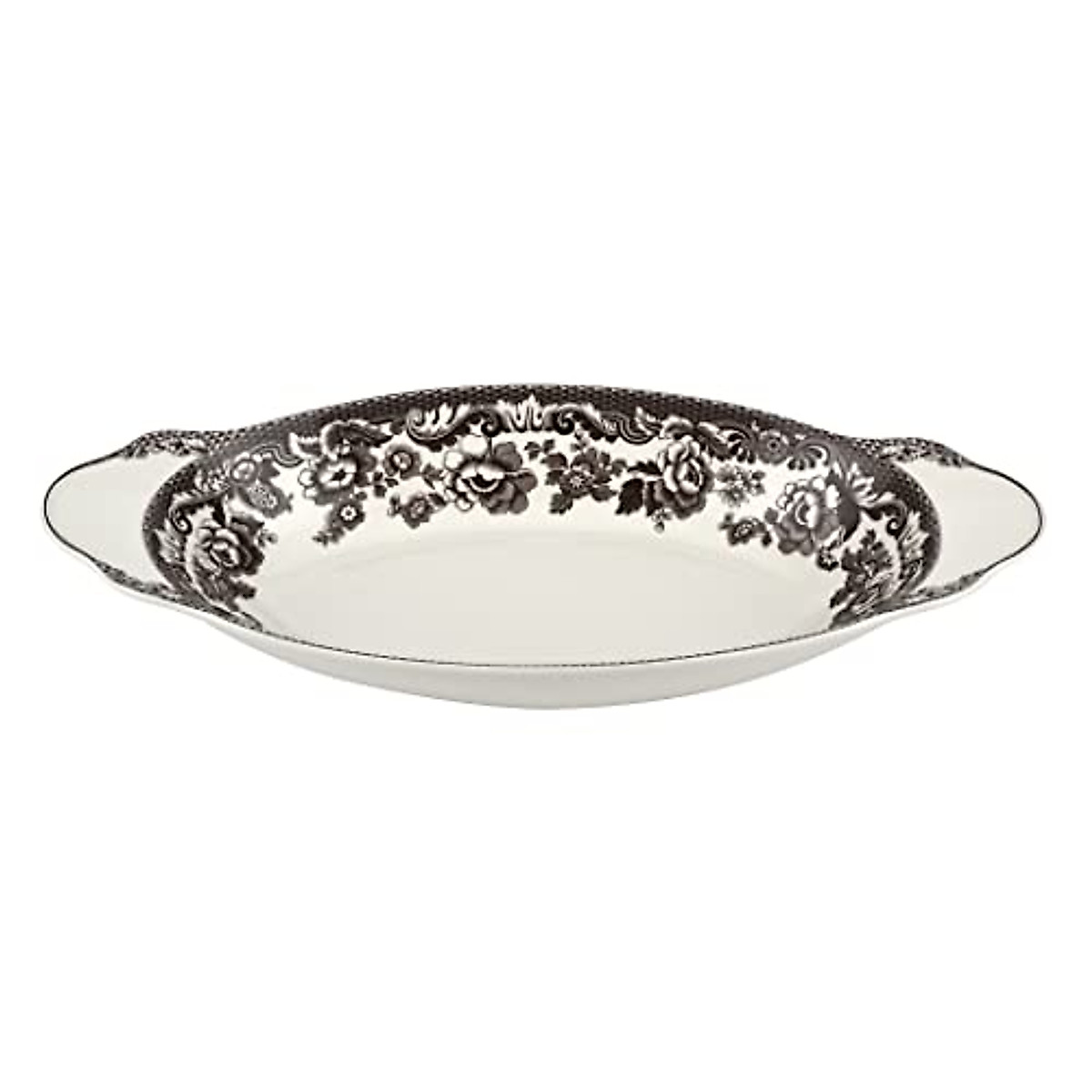 Spode Delamere 15.25" Bread Tray | Serving Platter for Thanksgiving, Dinner Parties, and Other Events | Made from Fine Porcelain | Microwave and Dishwasher Safe