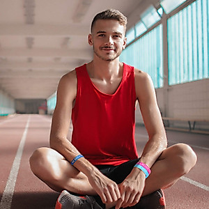 60 Pieces Motivational Quote Rubber Wristbands Colored Inspirational Silicone Bracelets Stretch Unisex Wristbands for Women Men Gifts, 20 Styles