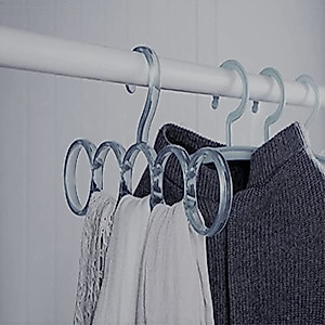 Efficient Closet Organizer: 5-Hole Snag-Free Scarf Hanger - Durable Plastic Storage Solution for Scarves, Belts, Jewelry, and More
