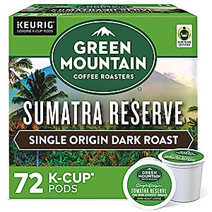 Green Mountain Coffee Roasters Sumatra Reserve, Single-Serve Keurig K-Cup Pods, Dark Roast Coffee, 72 Count