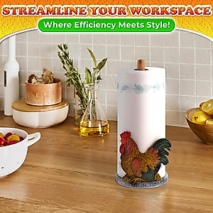 Country Red Rooster Paper Towel Holder by Alpenkok