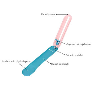 Cat Wet Treats Dispense Spoon, Treat Squeeze Spoon Cat Treat Dispenser Pet Liquid Snacks Feeder Spoon Squeezer for Cat Bar Treats(Pink)