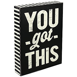 SANY DAYO HOME You Got This 6 x 8 inches Inspirational Wood Box Signs, Wall and Office Desk Decor for Women