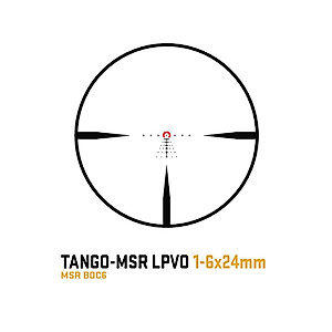 SIG SAUER Tango-MSR LPVO 1-6X24mm Waterproof Fog-Proof Rugged Tactical Hunting Rifle Scope | Second Focal Plane/F2 | Illuminated MSR BDC-6 Reticle, Black