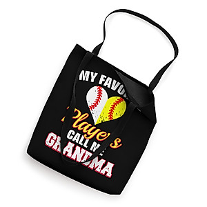 My Favorite Baseball Softball Players Call Me Grandma Tote Bag