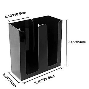 Tirifer Disposable Paper Cup Dispenser, Acrylic Coffee Cup and Lid Storage Organizer Holder, Coffee Milk Tea Shop Restaurant Accessories Christmas Party Supplies, 2 Compartments