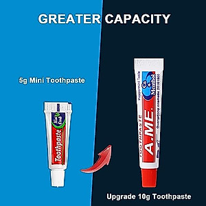 Disposable Toothbrushes with Toothpaste Individually Wrapped, 30 Pack Travel Toothbrushes with Toothpaste Bulk, 10g Travel Toothpaste, Manual Toothbrush Kit for Homeless Hotel Guest(Black,White)