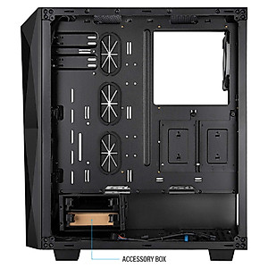 Rosewill SPECTRA X-Blue ATX Mid Tower Gaming PC Computer Case, Supports 240mm & 360mm Liquid Coolers, 4 Dual-Ring Blue LED Fans, Steel Airflow Mesh, Tempered Glass