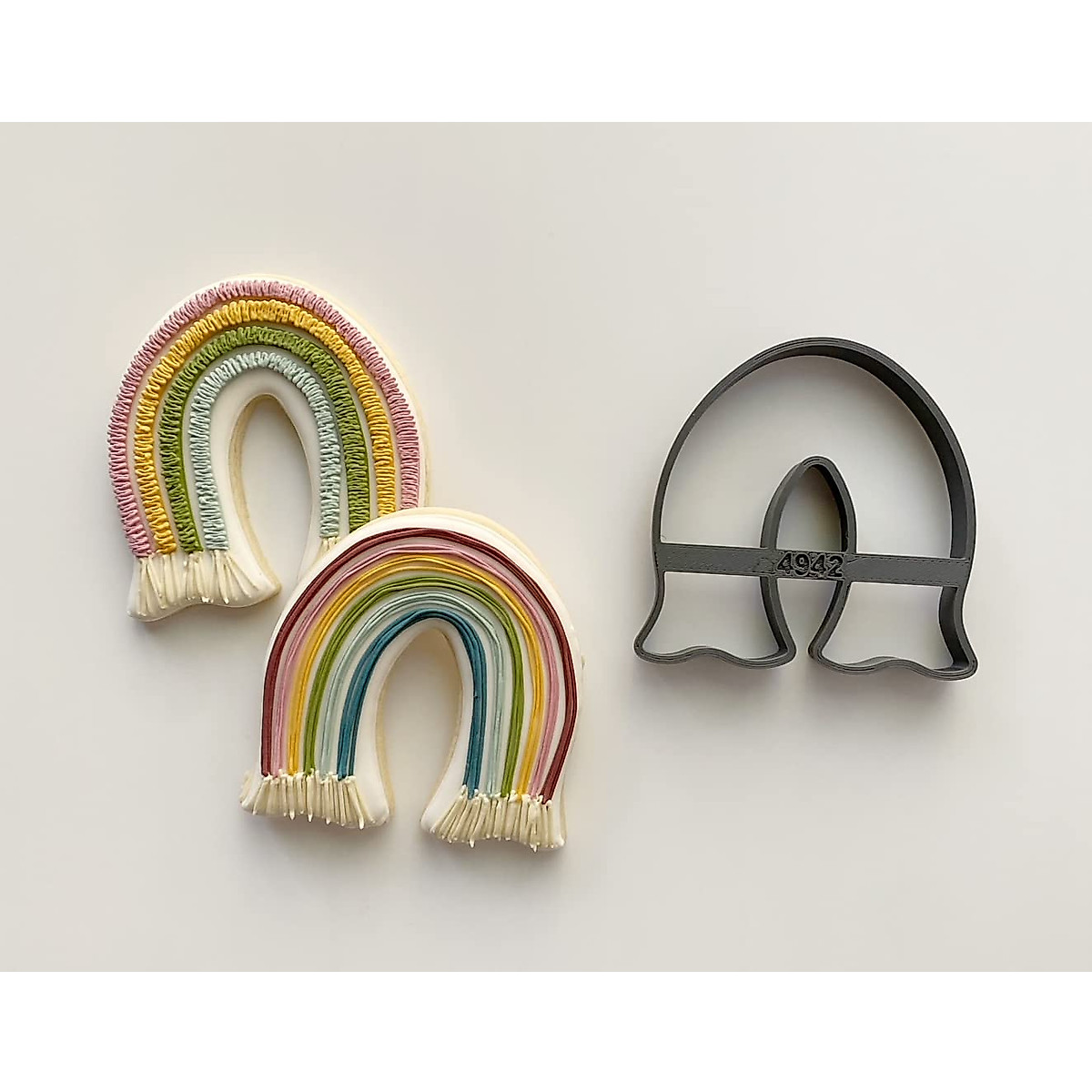 BABY SHOWER COOKIE CUTTERS Sprinkle Welcome Home One Year Old Birthday Party Celebration Infant Toddler Onesie T-Shirt Newborn Boho Rainbow And Cloud Cookie Cutters (3 pack)