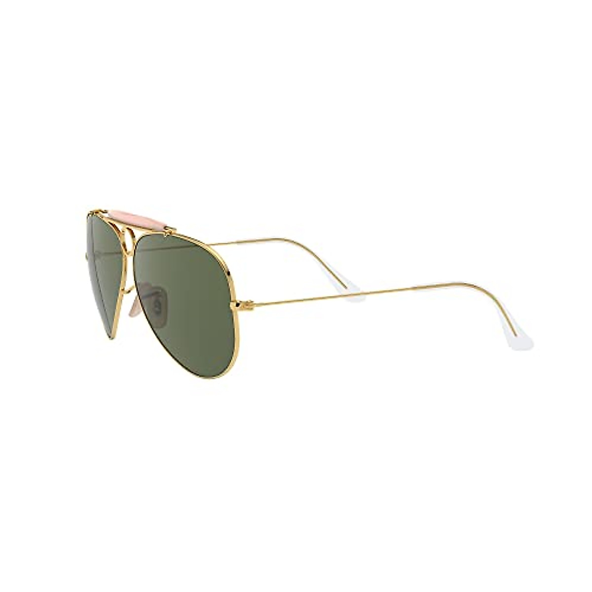 Ray-Ban RB3138 Shooter Aviator Sunglasses, Gold Blush/G-15 Green, 62 mm