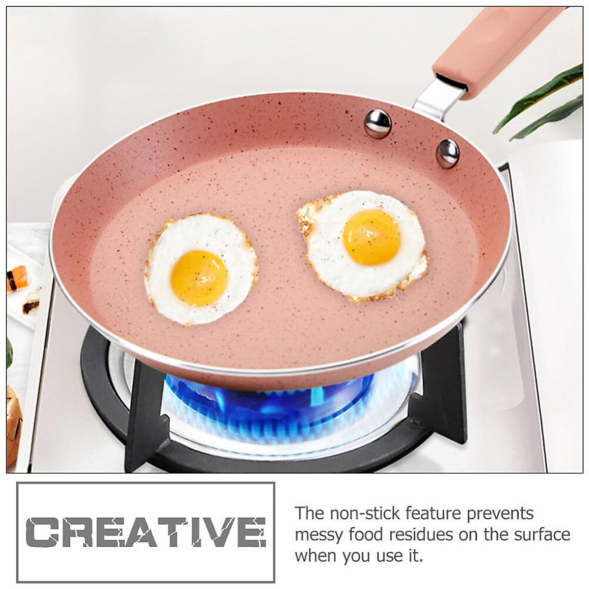 Tofficu 6 Inch Aluminum Skillet with Nonstick Coating, Omelette Pan, Frying Pan for Home and Professional Use