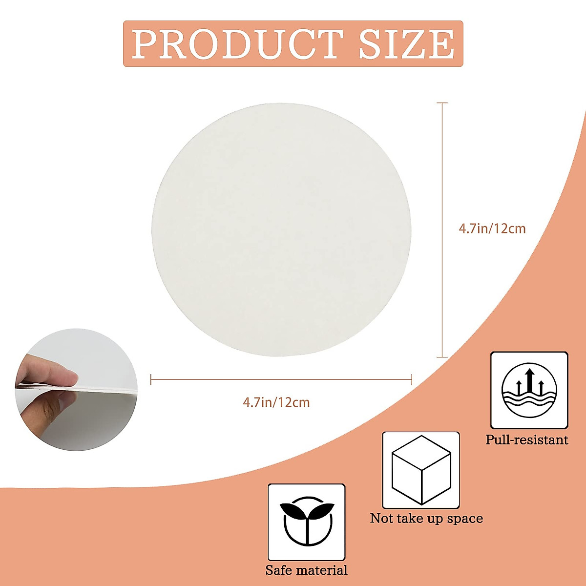 60 Sheets Round Microwave Kiln Papers Ceramic Fiber Paper, LASZOLA Oven Insulation Hot Melt Kiln Paper for DIY Glass Fusing Pottery Ceramic Fiber Insulation Blanket - 4.7 inch/ 12cm