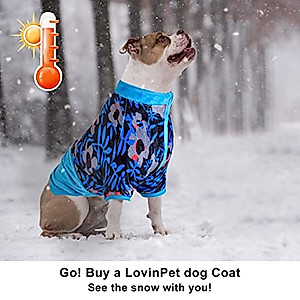 LovinPet X-Large Pets Coat, Dog Costume, Skin-Friendly Flannel Fabric Dogs Sweater, Nocturnal Multi Prints Dog Clothes, Warm Dog Clothes for Medium Large Breeds Dog Cold Weather Using XL