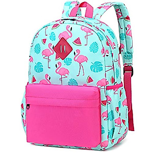 Flamingo Kids Backpack Toddler Backpack for Little Girls, Mimfutu Preschool Backpack Kindergarten Backpacks with Chest Strap