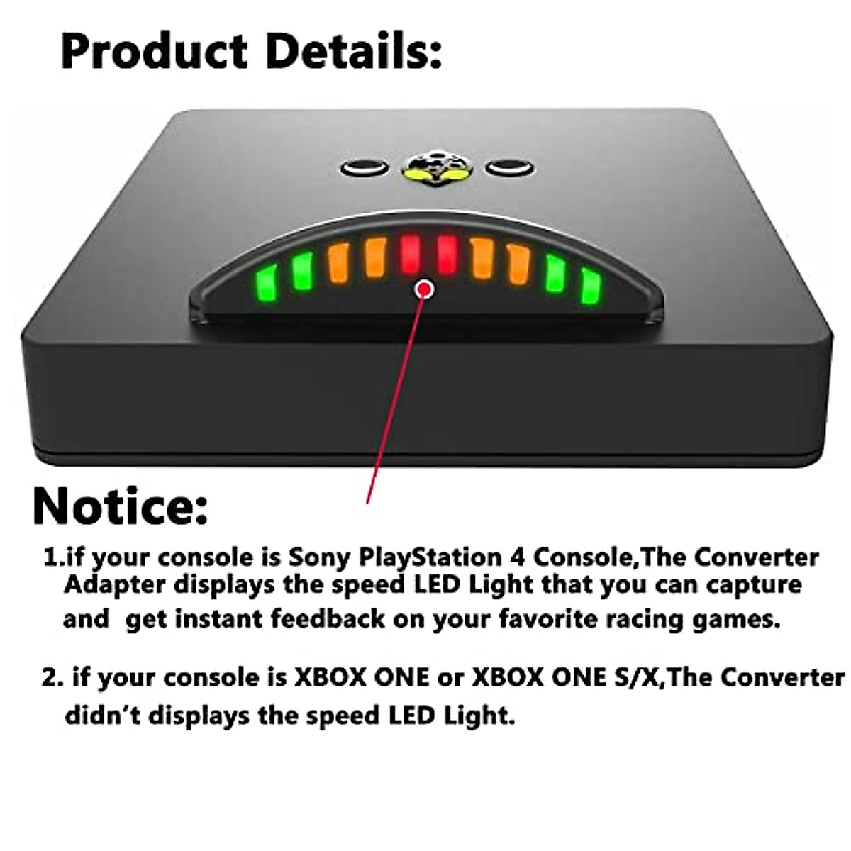 Obokidlyamor Gaming Console Adapter, Supports Thrustmaster/Logitech/Fanatec Steering Wheels, For PS4/XBOX ONE