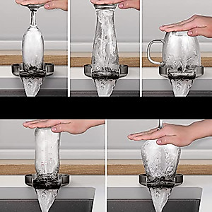 DJS Stainless Steel Glass Rinser, Bottle Washer for Sink, Kitchen Sink Accessories, Baby Bottle Washer, Cup Washer for Bar. DJS-GR-001N