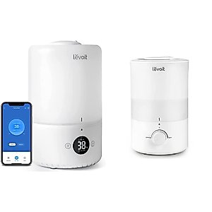 LEVOIT Humidifiers for Bedroom Large Room, 3L Cool Mist Top Fill Oil Diffuser & LEVOIT Smart Cool Mist Humidifiers for Bedroom, Top Fill Essential Oil Diffuser with Sensor