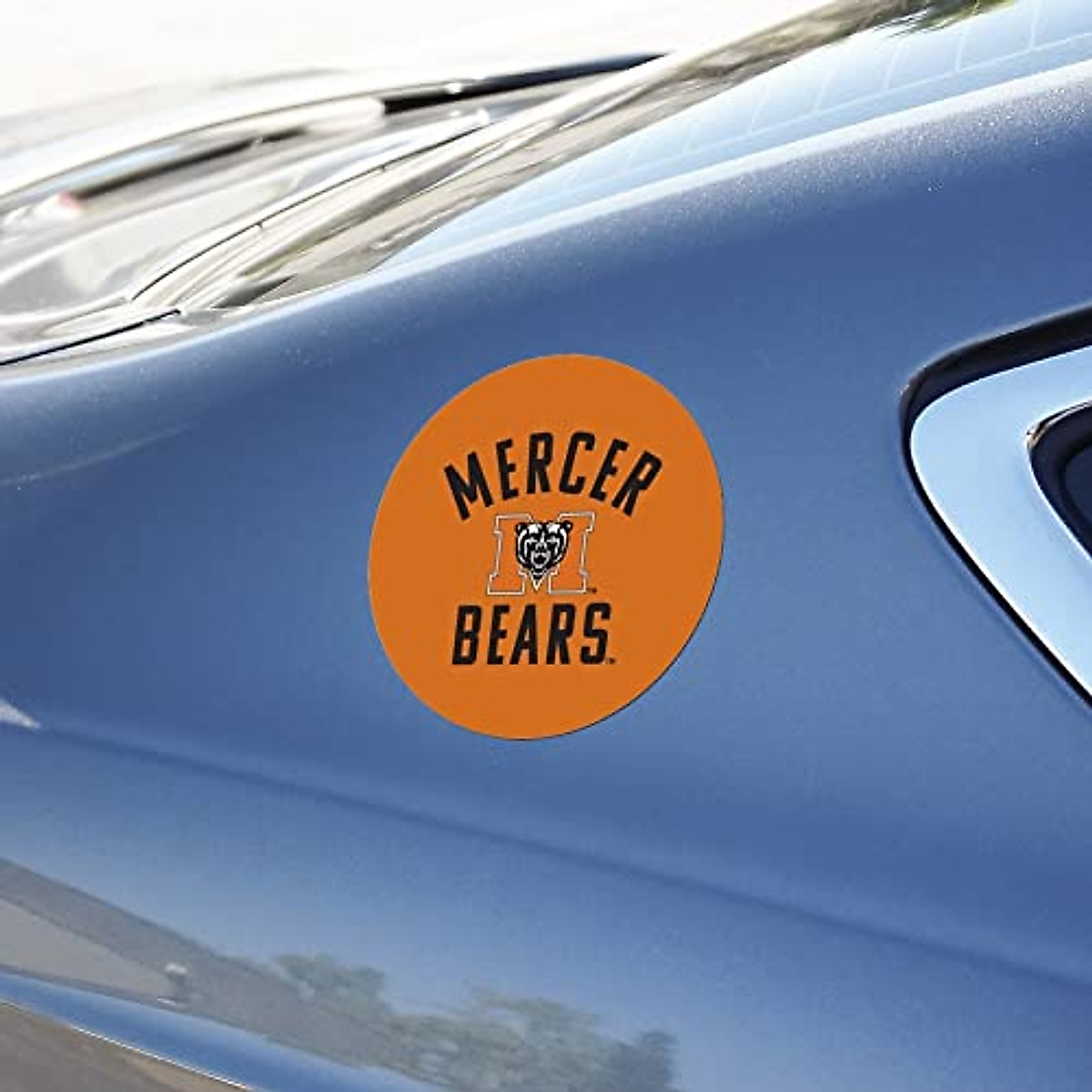 Mercer University Bears Logo Automotive Car Refrigerator Locker Vinyl Circle Magnet