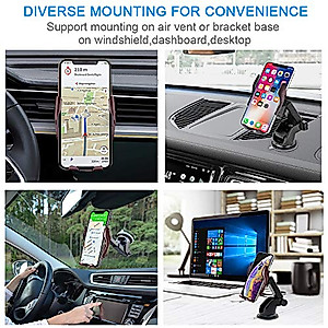 TALMIL Wireless Car Charger Mount,Windshield Dash Air Vent Phone Holder Compatible iPhone13/12/11/13/12/11Pro/13/12/11ProMax/XSMax/XS/XR/X/8/,Samsung S10/S9/S8/Note10/Note9