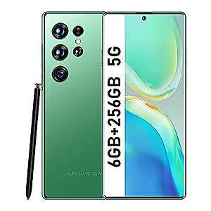 5G 4G Unlocked Cell Phones,6G+256GB Dual Sim Smartphone, C21 Unlocked Mobile Phone with 7.3inch Waterdrop Screen, Android Phone 24+64 MP | 7300mAh | Fingerprint Lock & Face ID | US Version (green)