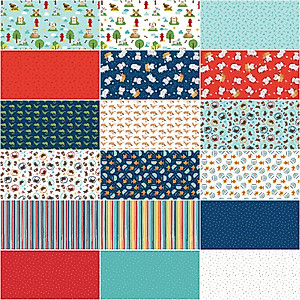 Lori Whitlock Pets Rolie Polie 40 2.5-inch Strips Jelly Roll Riley Blake Designs RP-13650-40