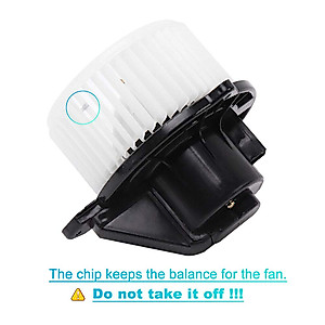 AC Heater Blower Motor with Fan Replacement for 2002-2008 Dodge Ram 1500 2500 3500, 2002 2003 2004 Jeep Grand Cherokee Replaces # 5012701AB, 5096255AA, 5096256AA, PM9198, 700012