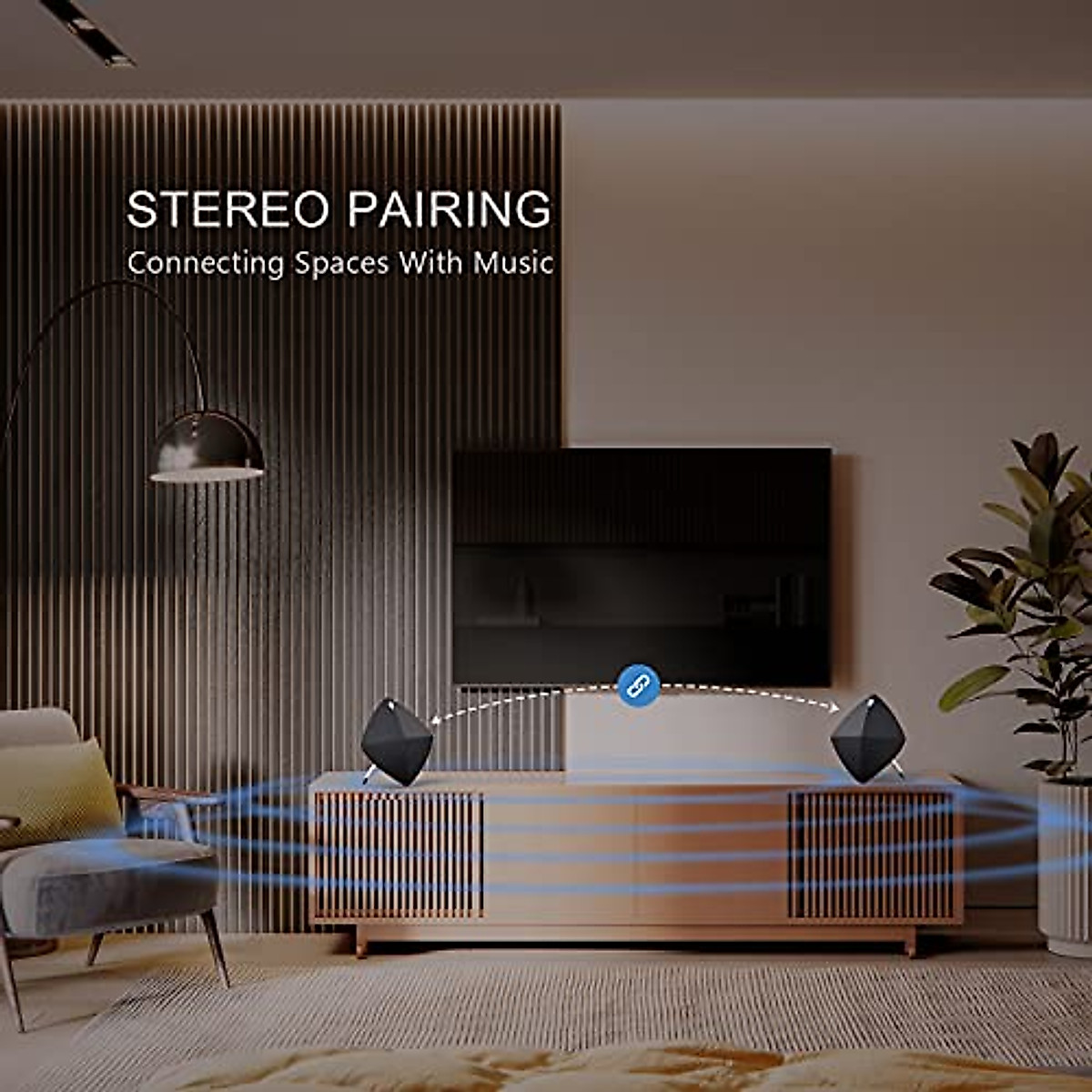 ASIMOM Bluetooth Speaker for Home, 45W (60W Peak) AC Powered Bluetooth Speaker with Loud Bass, Wireless Stereo Pairing, Built-in Mic, for Home, Office and Gift